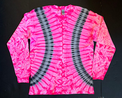 *New* 3XL & 4XL Handmade Tie Dye, Pink Black Bender, Crew or V-Neck | eBay