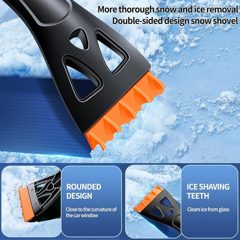 Car Windshield Ice Scraper With Snow Brush, Snow Removal Squeegee For ...