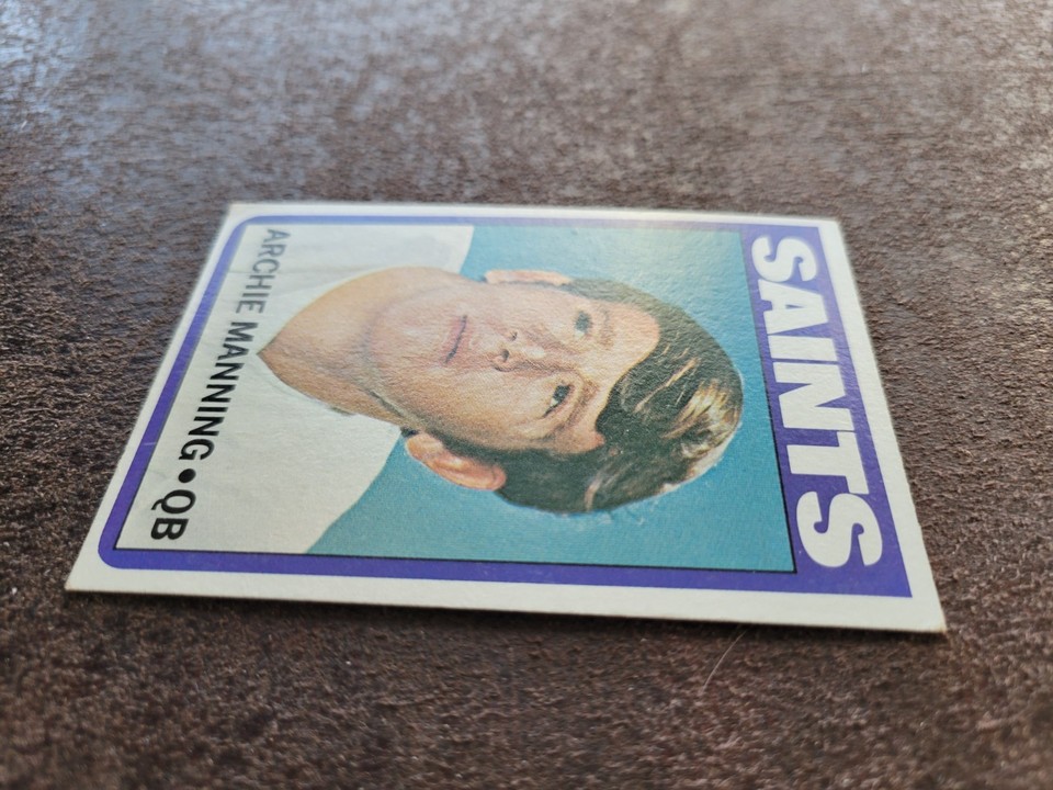 1972 Topps Football ROOKIE Archie Manning #55 - New Orleans Saints #5 ...