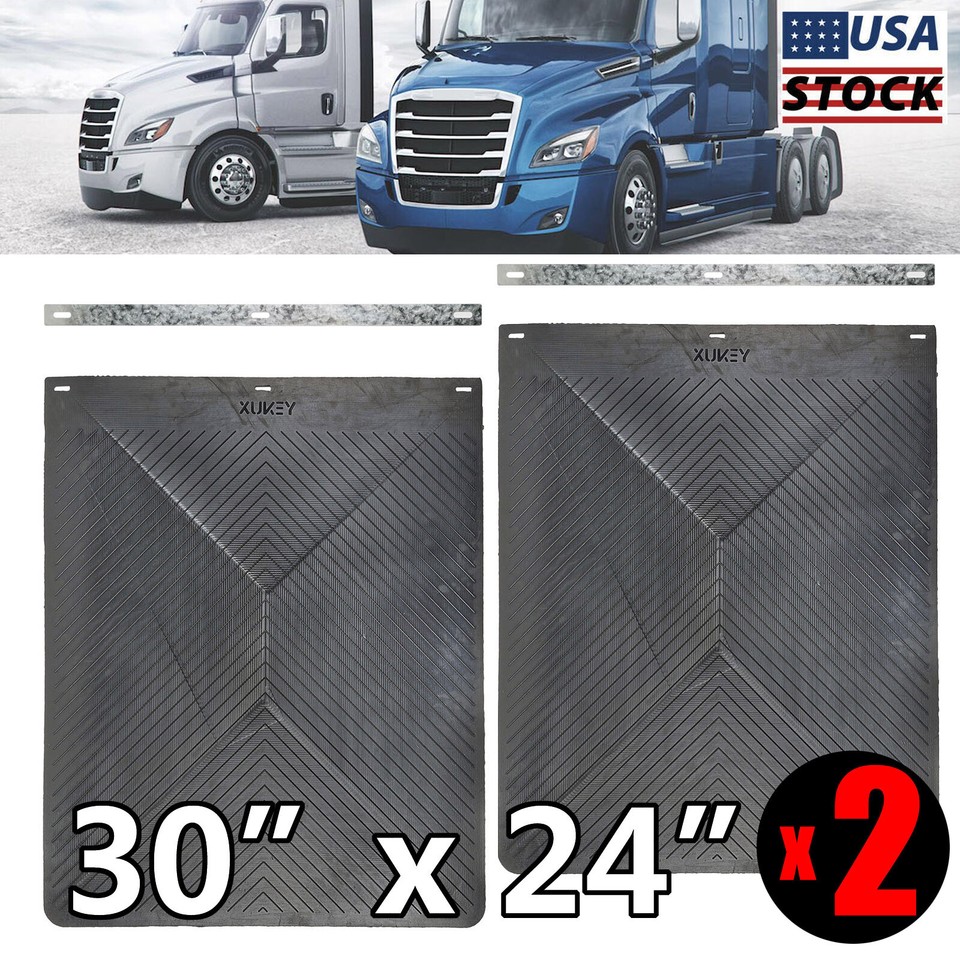2Pcs HEAVY DUTY 24"x30" RUBBER Mud flaps Guards Car Semi Truck Big Rigs ...