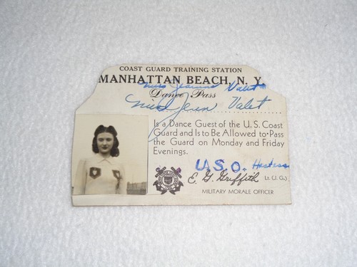 U.S. Coast Guard Manhattan Beach NY Dance Guest USO Rare WW2 ...