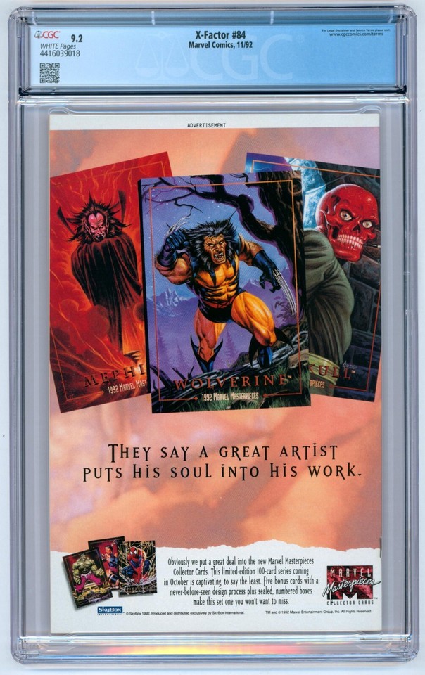 X-Factor #84 CGC 9.2 (1992) - Professor X, X-Men, X-Force & X-Patriots ...