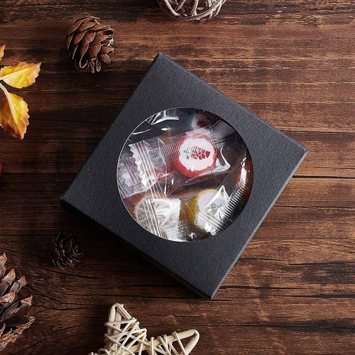 24 Pack 3x3x1.2" Black Boxes with Window Foldable ($1.2 each) | eBay