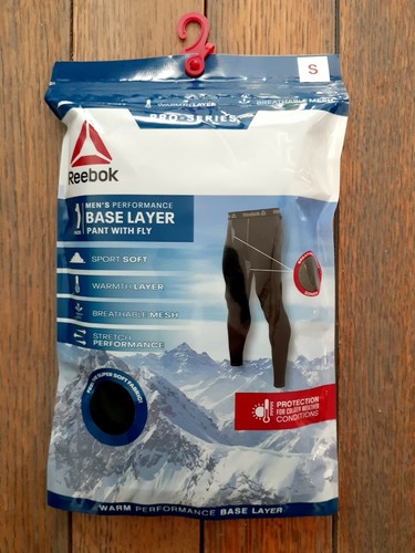 Reebok Mens Pro-Series Performance Base Layer Pants With Fly Small ...