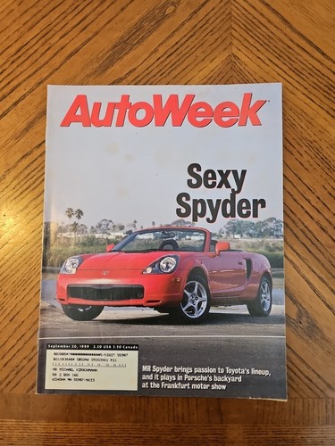 Autoweek Magazine September 20 1999 Toyota MR Spyder BMW 540i SAAB 9-5 ...