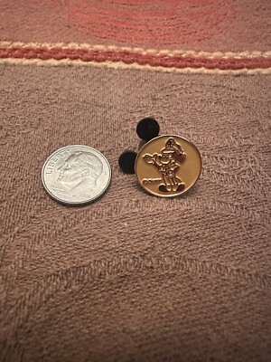 DISNEY CAST MEMBER GOLD SECURITY MICKEY PIN, Dime size | eBay