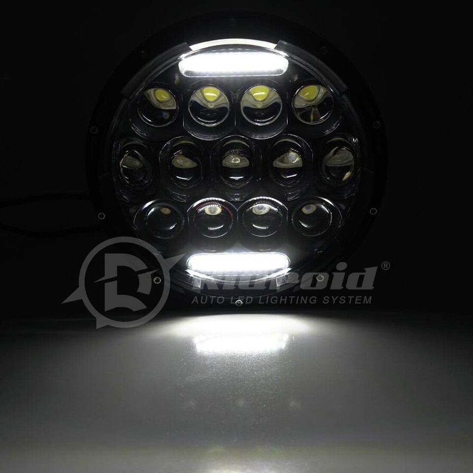 Pair 7" Round Sealed Beam LED Headlights H4 Fit 1960-2005 chevrolet P10 ...