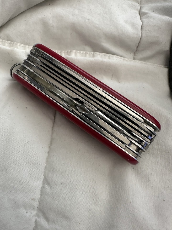 Victorinox - Cool Brand New Multi Use Swiss Army Knife (Translucent Red ...