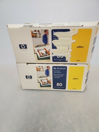 HP C4823A #80 PRINTHEAD YELLOW INK CARTRIDGE EXPIRED DESIGNJET 1050 ...