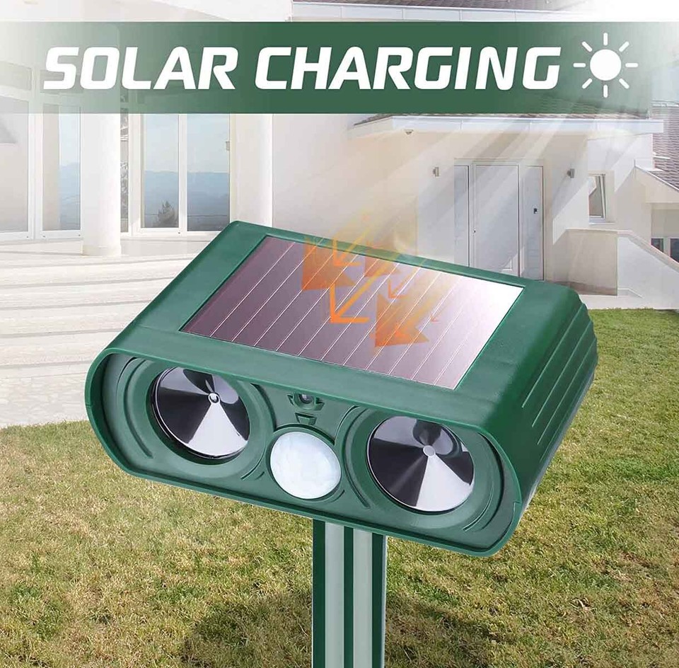 Cat Bird Deer Squirrel Ultrasonic Animal Pest Repeller Deterrent Device ...