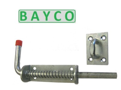 SPRING BOLT 12MM 1/2" BOLT DIAMETER STABLE DOOR BOLT ANIMAL BOLT SPRING ...