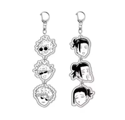 Anime Jujutsu Kaisen JJK Key Rings Satoru Gojo & Suguru Geto Set Of 2 ...