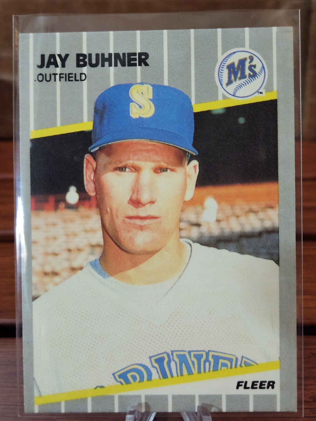 1989 Fleer Baseball Jay Buhner - Seattle Mariners - Card #542 - Base ...