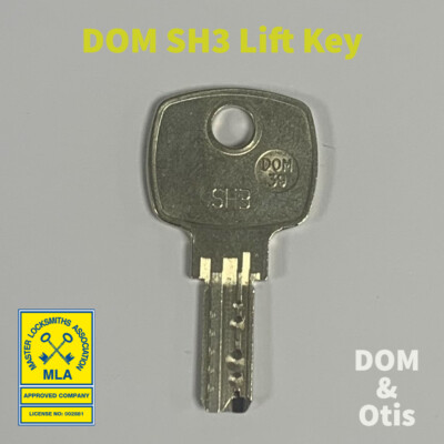 Dom SH3 Key - Lift Key - DOM & OTIS - FREE FIRST CLASS P&P - SAME DAY ...