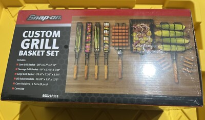 Snap On Tools BBQ CUSTOM GRILL BASKET SET SSX23P111 Gift SEALED-NEW | eBay