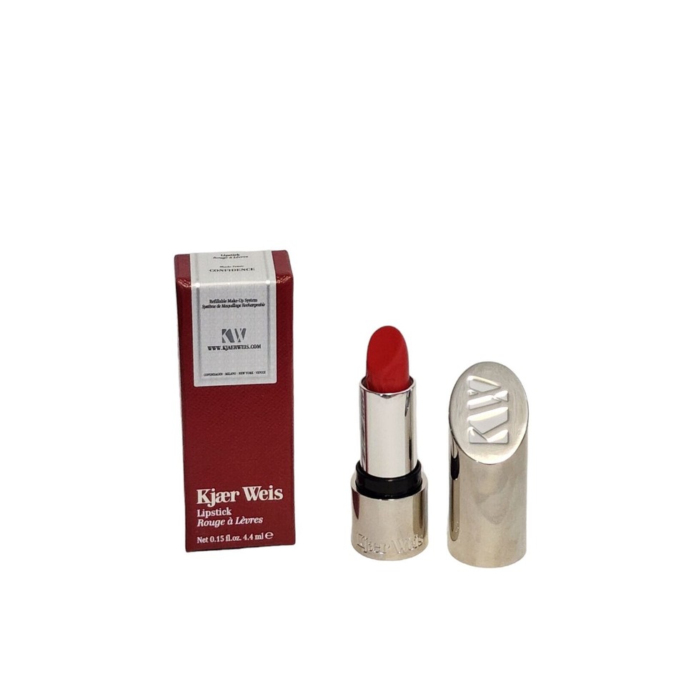 Kjaer Weis Lipstick Confidence Red Full Size .15 fl oz 4.4 ml ...