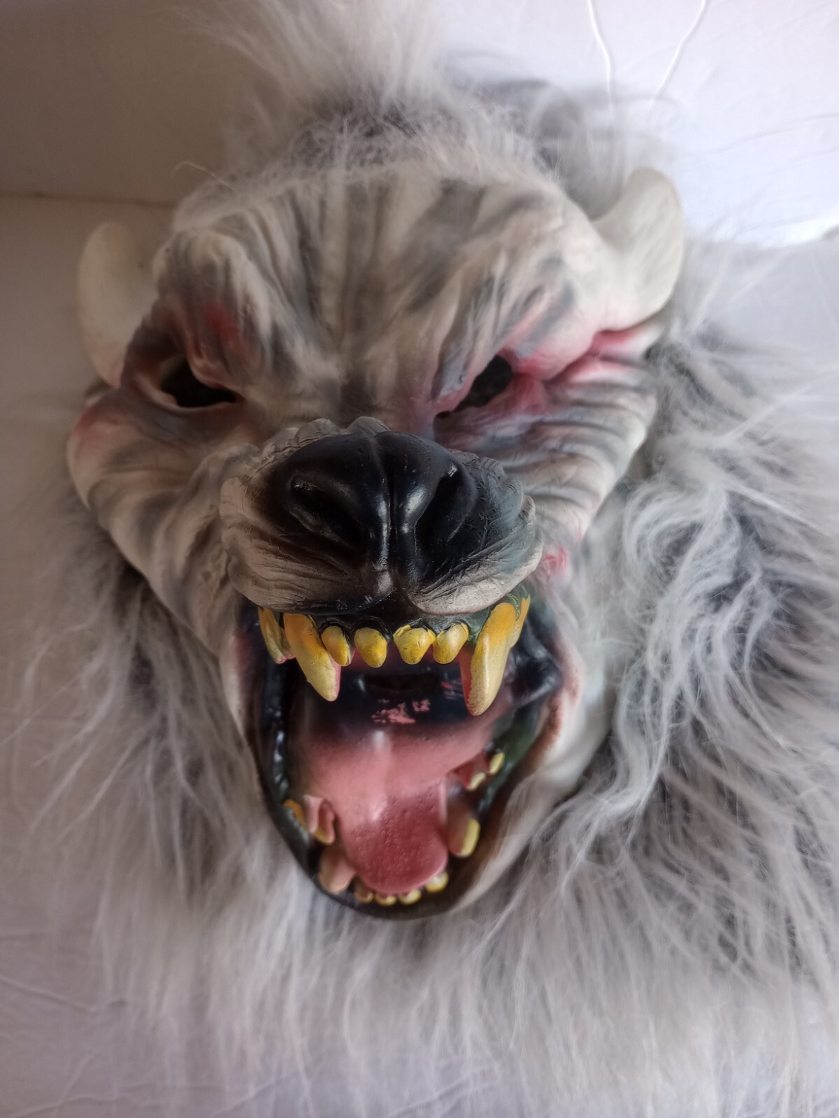 Scary Vintage Werewolf Halloween Mask Costume Open Mo… - Gem