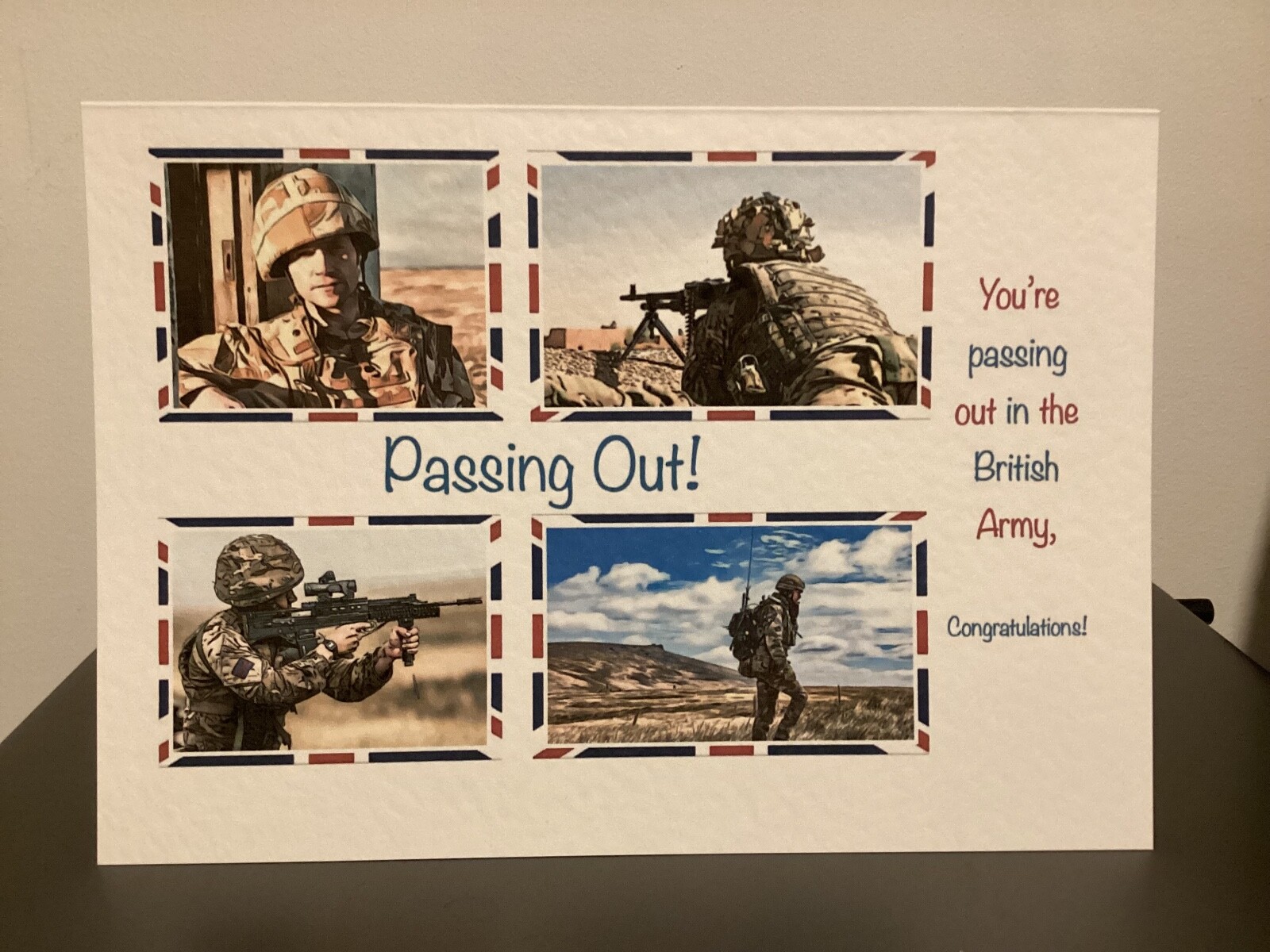 British Army passing out card. In aid of Forgotten Veterans UK | eBay