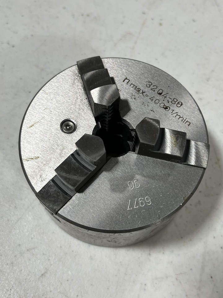 Bison 3204-80 3” 3 Jaw Self Centering Scroll Chuck Plain Back 80mm ...