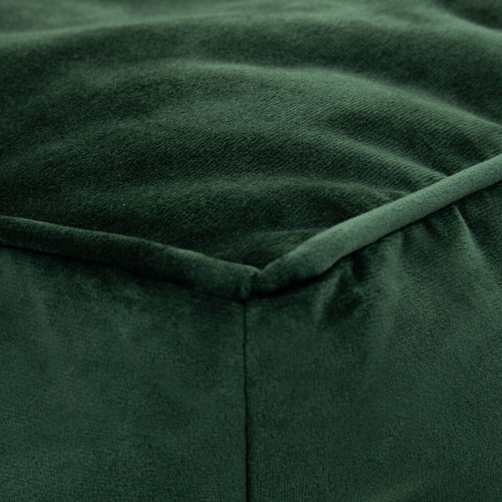 Luxury Velvet Pouffe 40cm x 24cm - Large Square Bean Bag Footstool | eBay