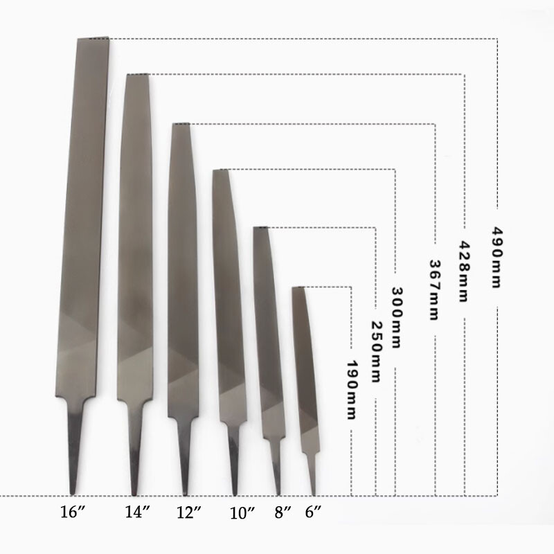 Engineers File For Filing Metal Cross Cut Flat File 6" 8" 10" 12" 14 ...