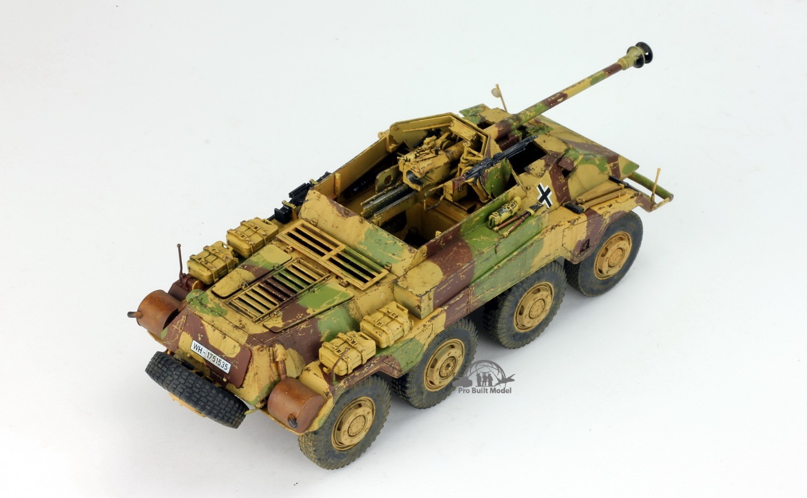 ProBuilt Model 1/35 German Sd.Kfz.234/4 “Pakwagen” Armored Car w/Full ...