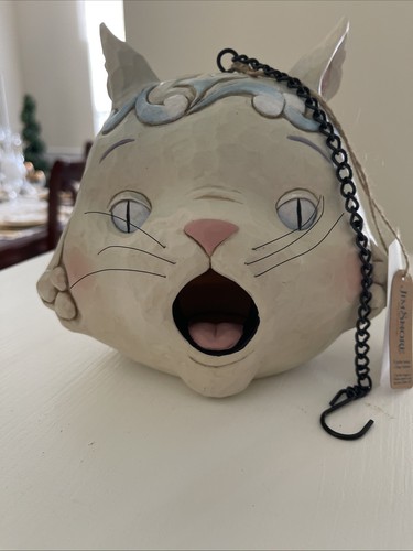 Jim Shore Cat Head Bird House Large White Cat Face Figurine Heartwood ...