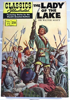 VINTAGE CLASSICS ILLUSTRATED #75 LADY OF THE LAKE COMIC BOOK 1969 VERY ...