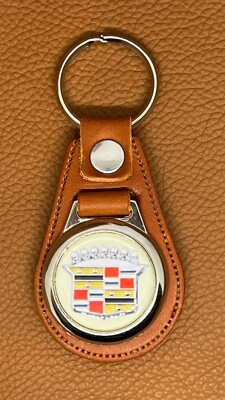 CADILLAC KEYCHAIN PREMIUM LEATHER 100% HIGH QUALITY | eBay
