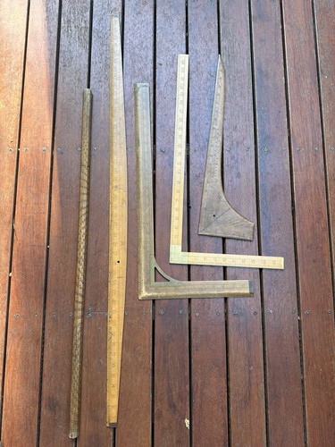 Antique Tailor's Dressmakers Rulers Squares 5 pieces Radbone Vincent ...