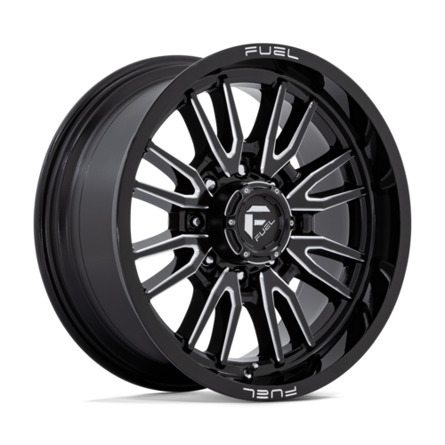 20 Inch Black Wheel Rim Fuel Clash D761 Chevy GMC Truck 20x9 +20mm ...