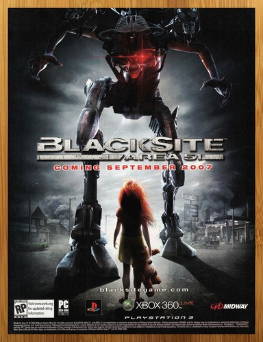 2007 BlackSite: Area 51 PS3 Xbox 360 PC Print Ad/Poster Video Game ...