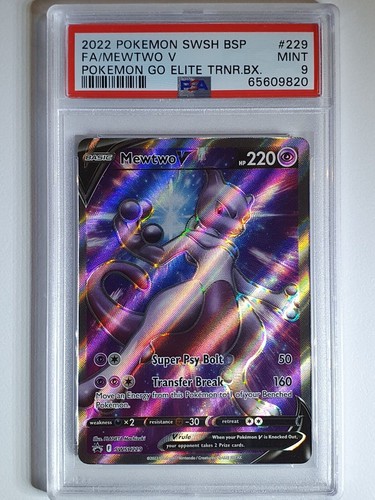 2022 Pokemon Mewtwo V SWSH229 Pokemon Go Elite Trainer Box - PSA 9 ...