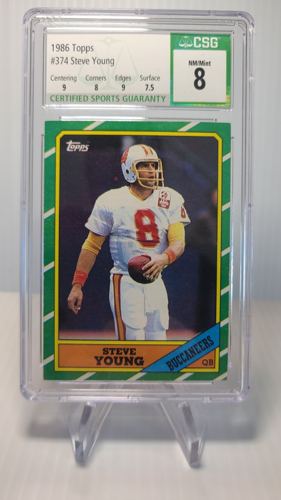 1986 Topps #374 Steve Young Rookie Card CSG 8 w/subs | eBay