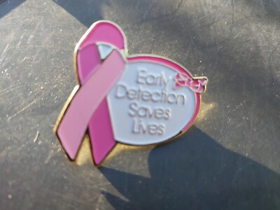 Early Detection Saves Lives Pin Breast Cancer Awareness Pink Lapel Pin ...