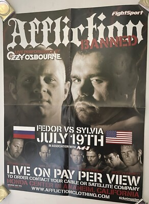 Affliction: Banned Fedor vs Sylvia- 2 sided 16x21 Poster, Pride, UFC | eBay