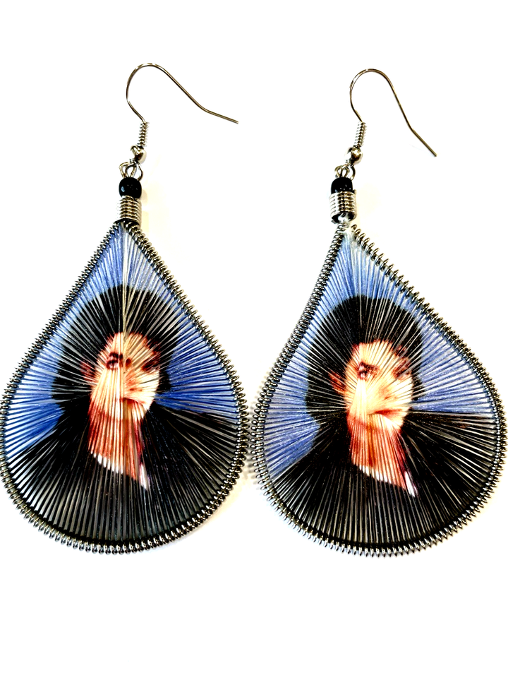 3 -3 1/4" Michael Jackson "MJ" Dangle Thread Pierced FASHION EARRINGS ...