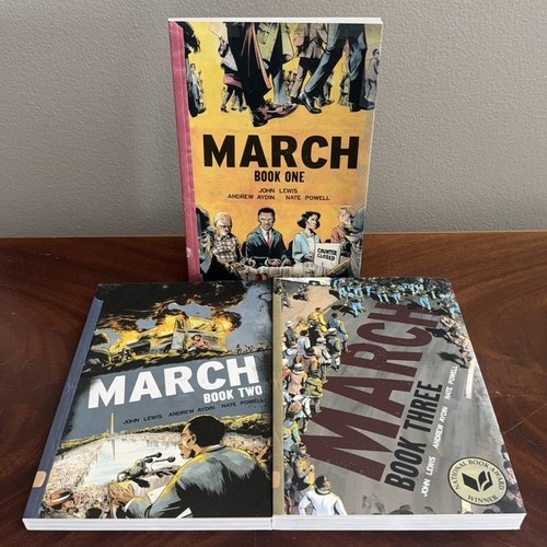 March Trilogy by John Lewis Graphic Novel Set Books 1-3 | eBay