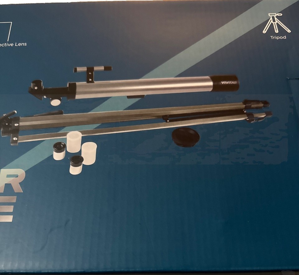 VIVITAR Refractor Telescope 60/120X Interchangeable Lenses W/ Tripod ...