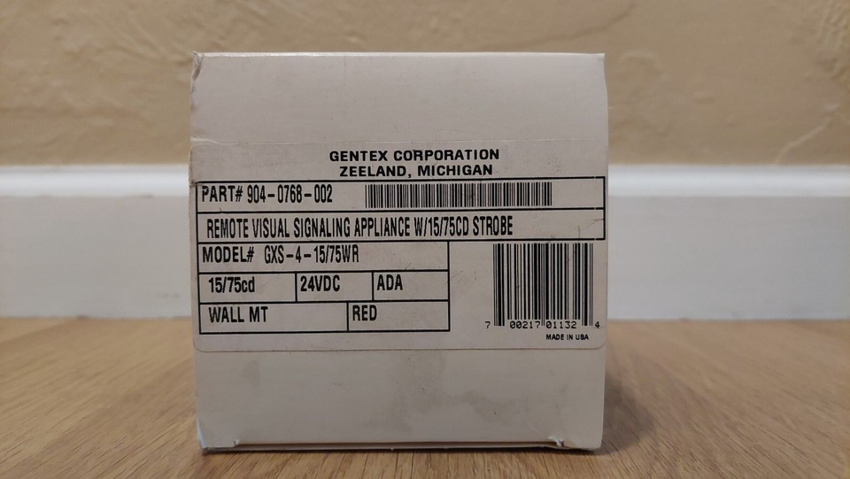NEW + WORKING Gentex GXS-4-15/75WR Red Remote Fire Strobe 24VDC | eBay