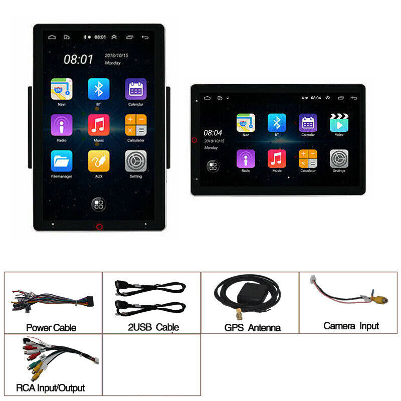 Car Stereo Radio 10inch Bluetooth Vertical Android 14 2DIN FM Touch ...