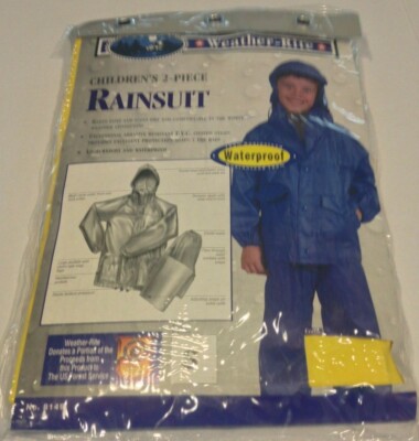 Weather-Rite Kids 2 Piece Hooded Rainsuit | eBay