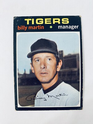 1971 Topps Baseball Billy Martin Detroit Tigers Card #208 | eBay