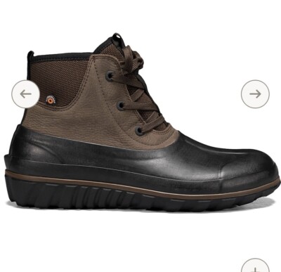 Bogs Boots Mens Size 12 Casual Lace Black Brown Duck Boots Waterproof ...