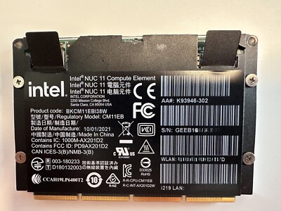 Module Intel NUC Kit 11 Compute Element BKCM11EBI38W CM11EBI38W | eBay