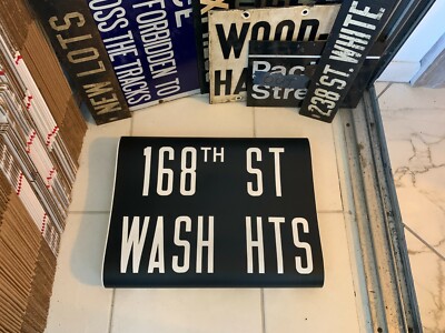NY NYC SUBWAY ROLL SIGN R32 WASHINGTON HEIGHTS 168th STREET MANHATTAN ...