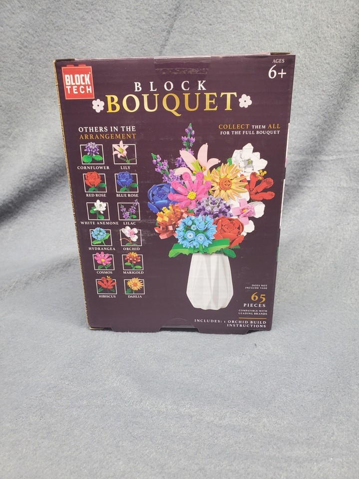Block Tech Block Bouquet--Orchid--65 Pieces--Brand New | eBay