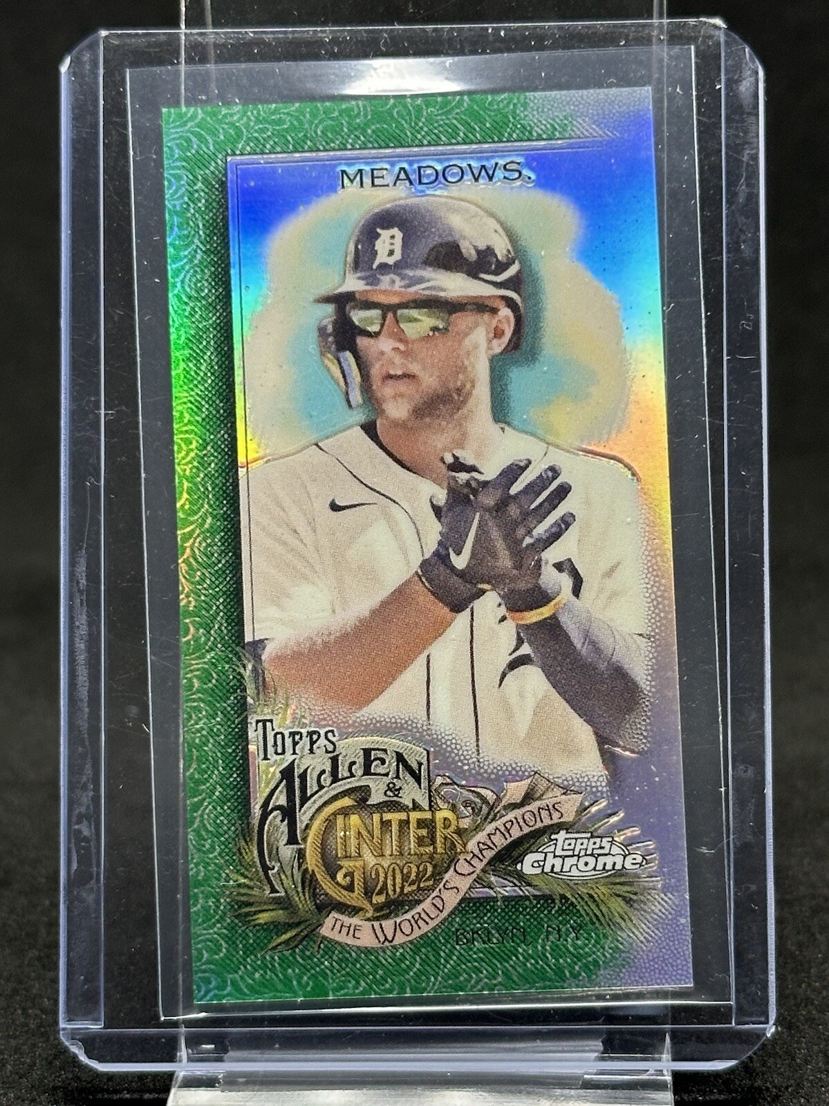 2022 Topps Allen & Ginter Chrome - Green Refractor #260 Austin Meadows ...