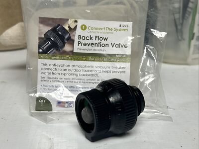 2x Backflow Prevention Valve Mister Landscape Anti-Syphon Vacuum ...