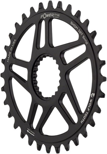 Wolf Tooth Elliptical Direct Mount Chainring - 34t, Compatible with ...